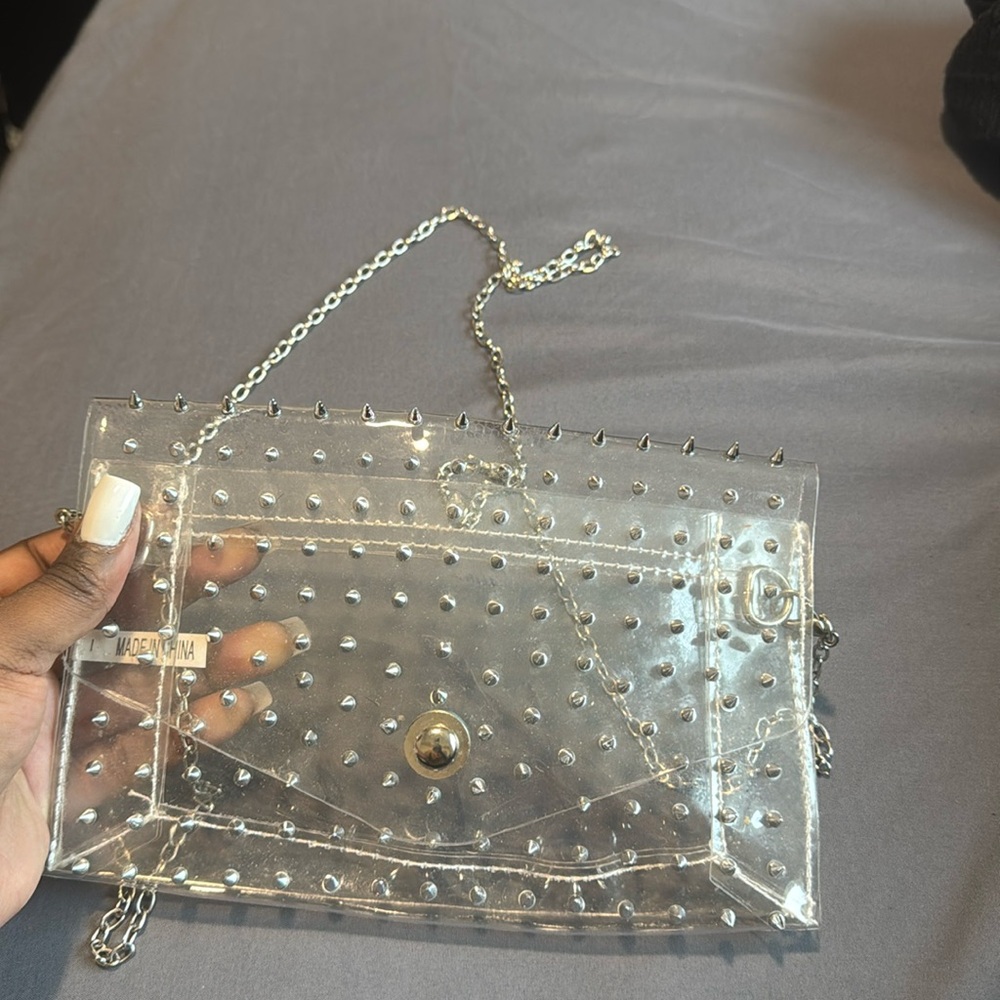 Clear, Spiked. Crossbody Bag - Gem